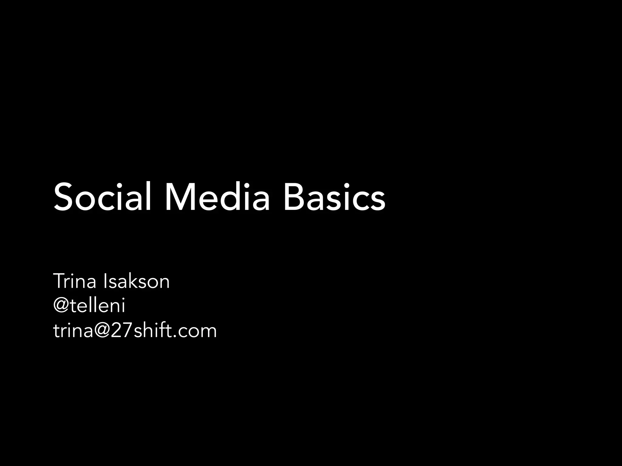 Social Media Basics | PDF