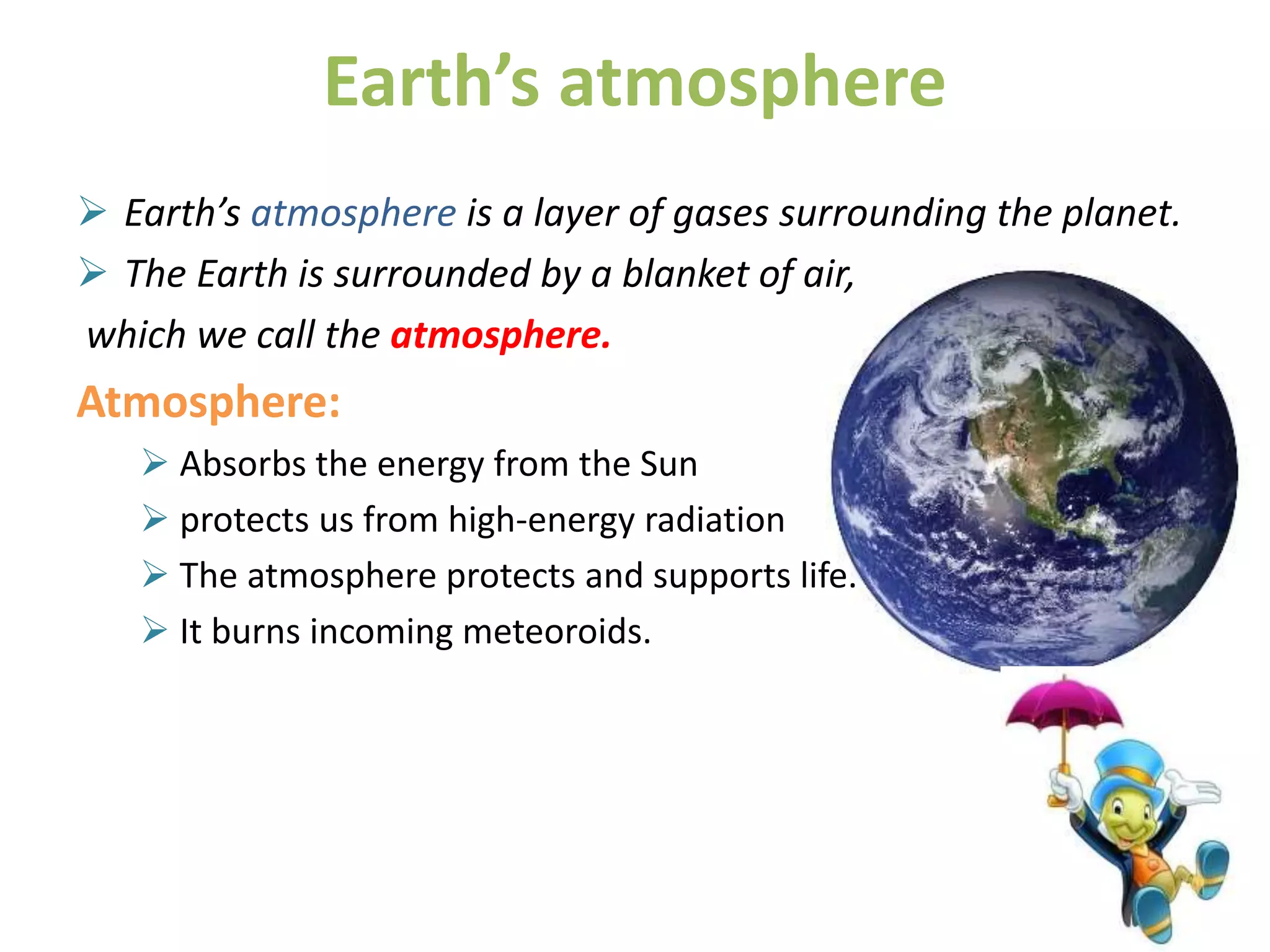 earth atmosphere for kids understanding | PPTX