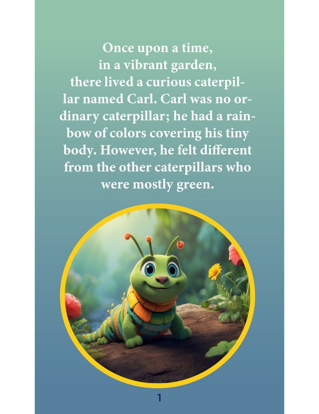 Kids Story Book design for Kids - Story of Caterpillar | PDF