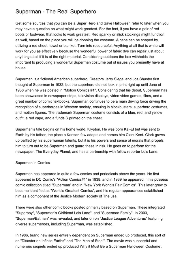 Superman - The Real Superhero | PDF | Comic Books | Collecting