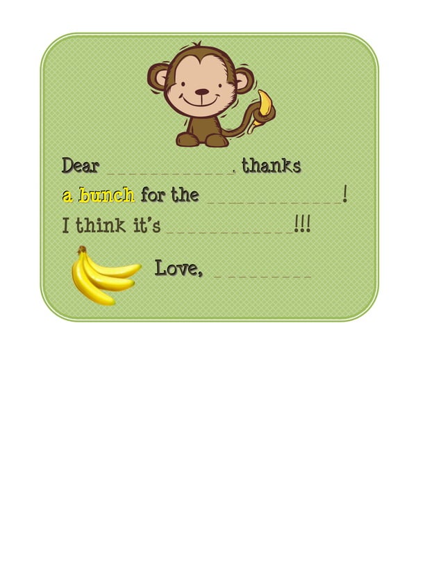 Kids Thank You Card | PDF