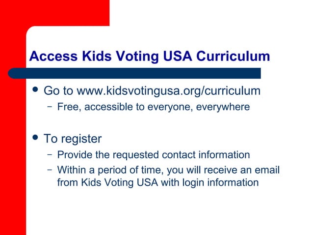 Kids Voting USA Curriculum | PPT | Elections | Politics