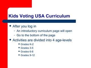 Kids Voting USA Curriculum | PPT | Elections | Politics