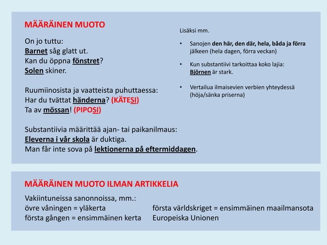Kieliopin koekertaus (RUB2) | PPTX