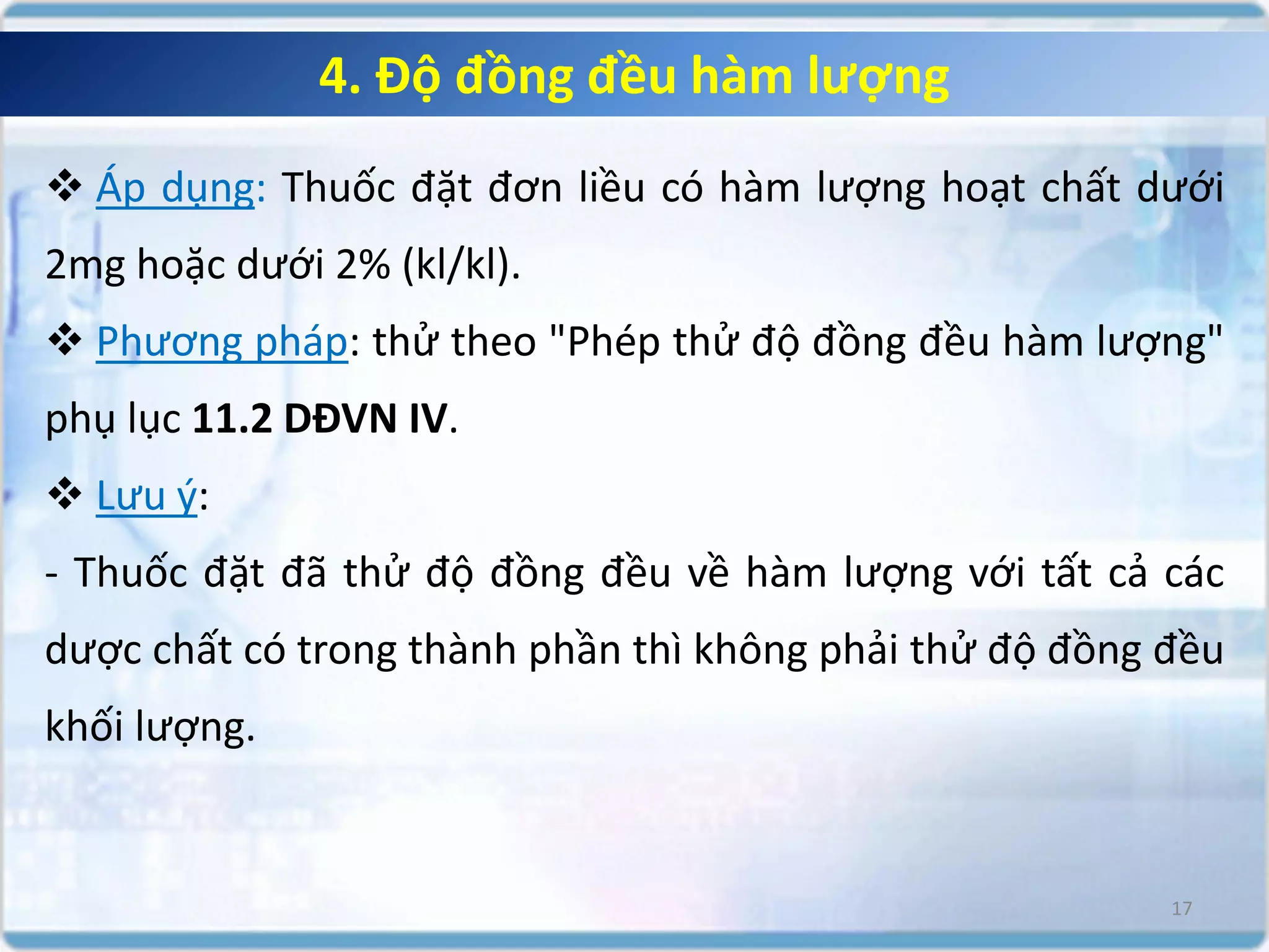 Kiem nghiem thuoc dang long thuoc dat thuoc mo thuoc nho mat | PDF