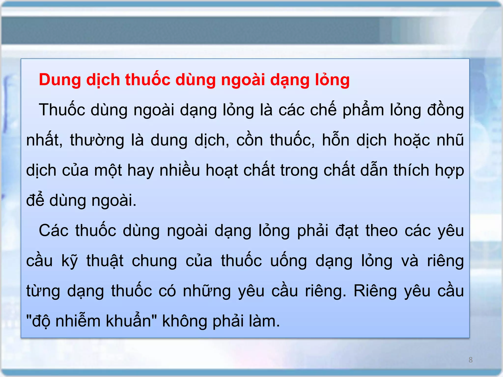 Kiem nghiem thuoc dang long thuoc dat thuoc mo thuoc nho mat | PDF