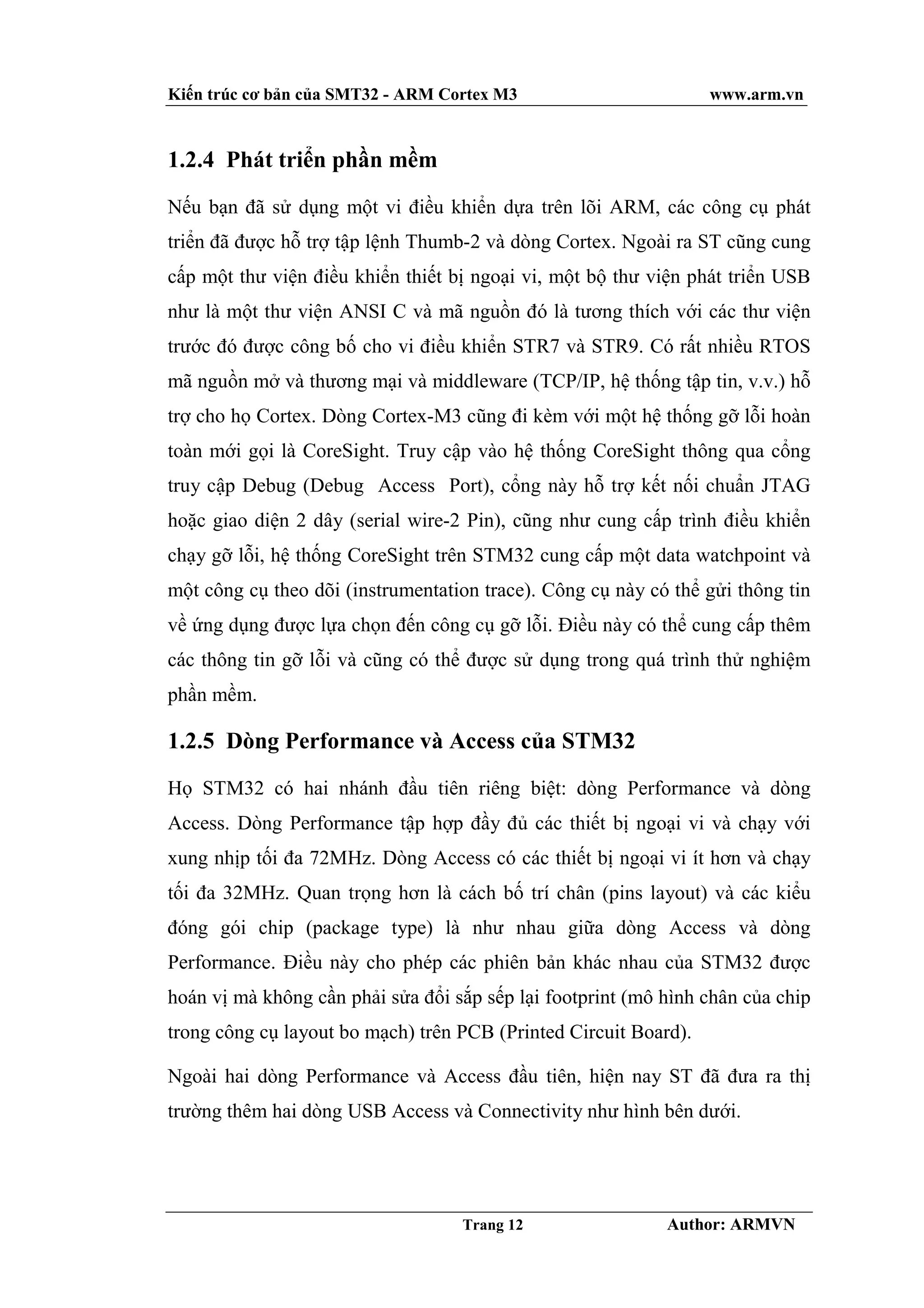 Kien truc-co-ban-cua-stm32-arm-cortex-m3 | PDF