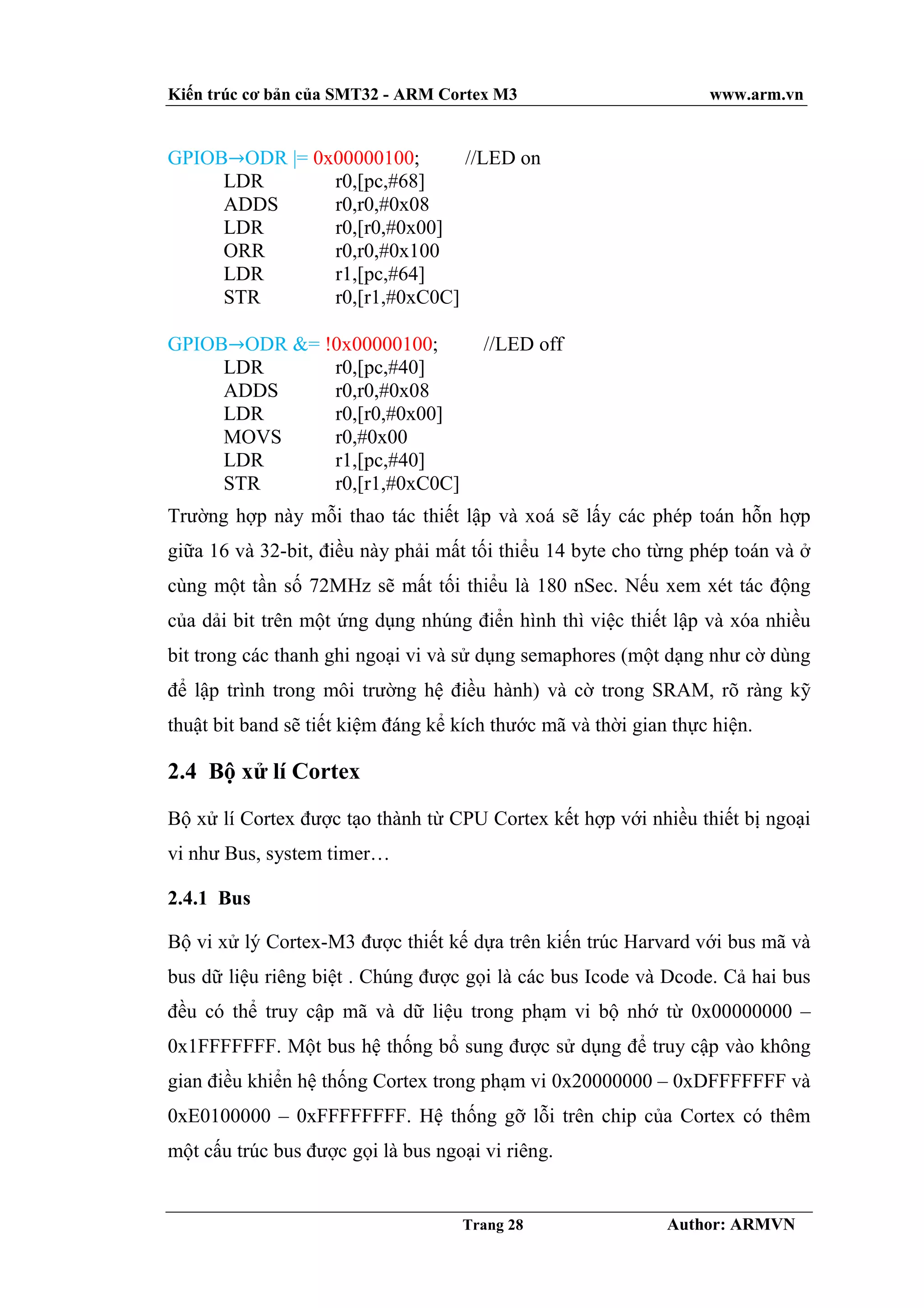 Kien truc-co-ban-cua-stm32-arm-cortex-m3 | PDF