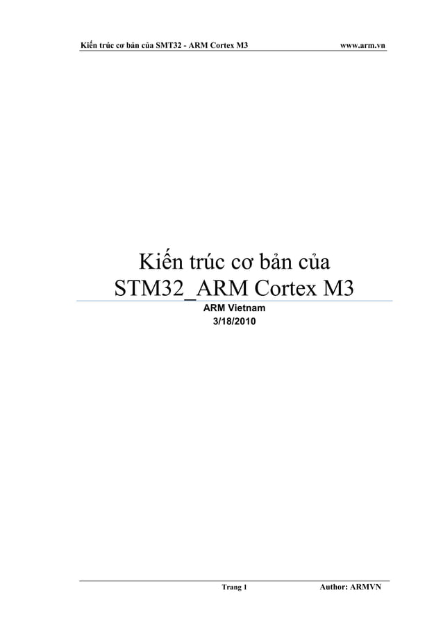 Kien truc-co-ban-cua-stm32-arm-cortex-m3 | PDF