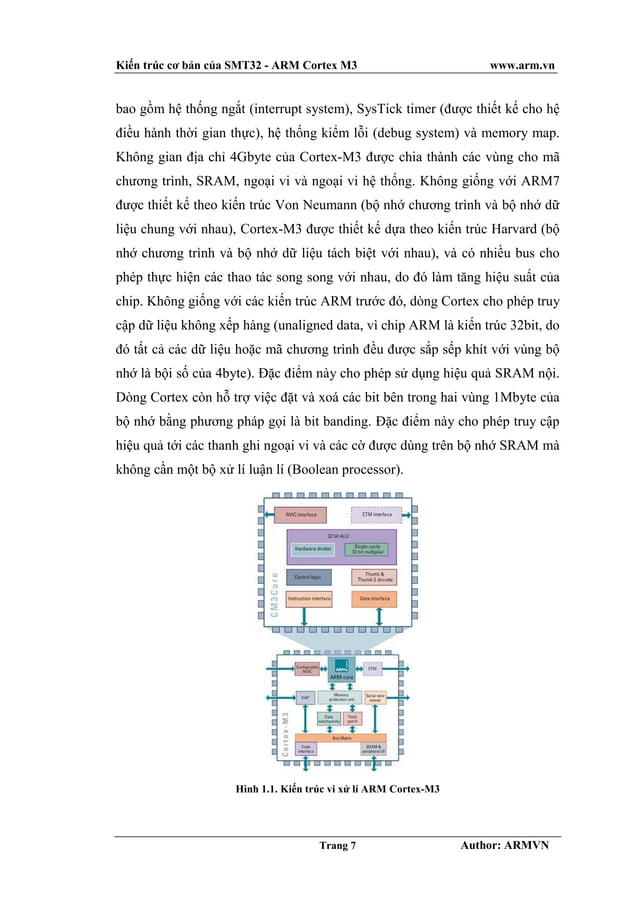 Kien truc-co-ban-cua-stm32-arm-cortex-m3 | PDF