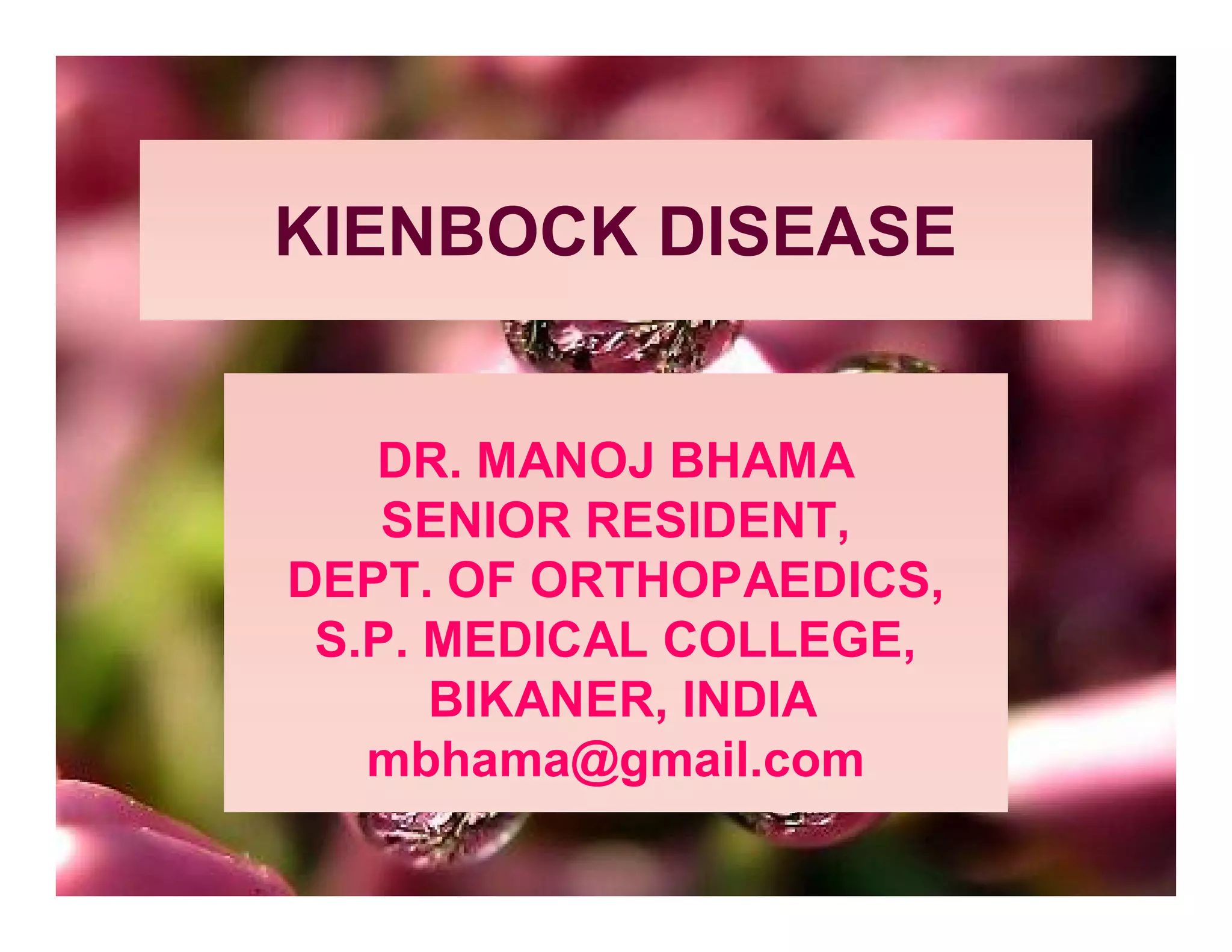 Kienbock Disease | PDF