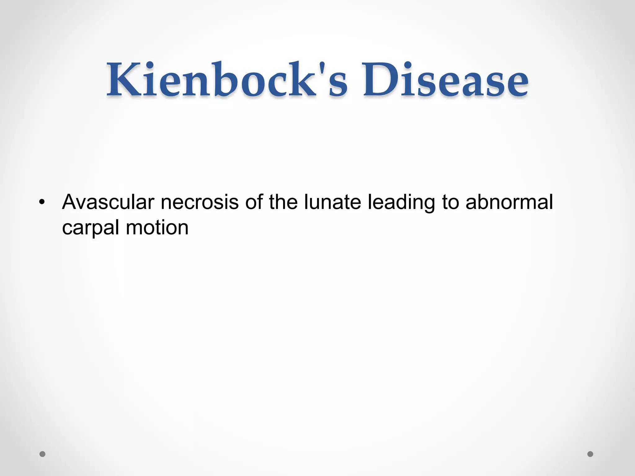 Kienbock's disease | PPTX