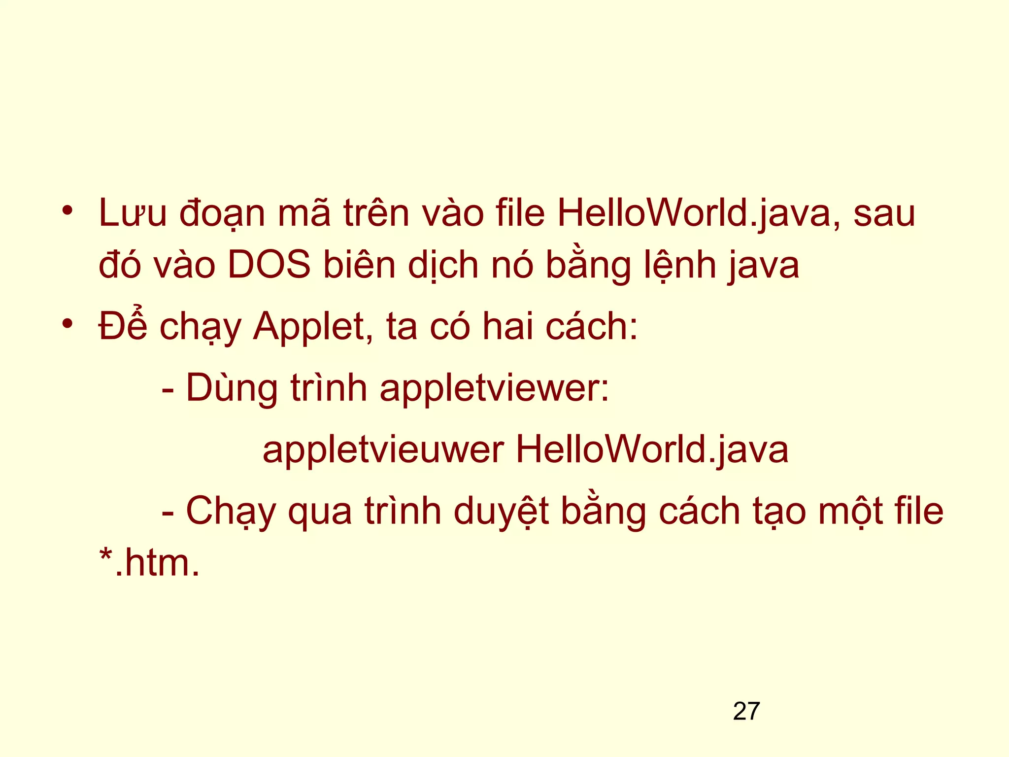 gioi thieu ve java | PPT