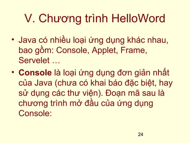 Gioi Thieu Ve Java Ppt