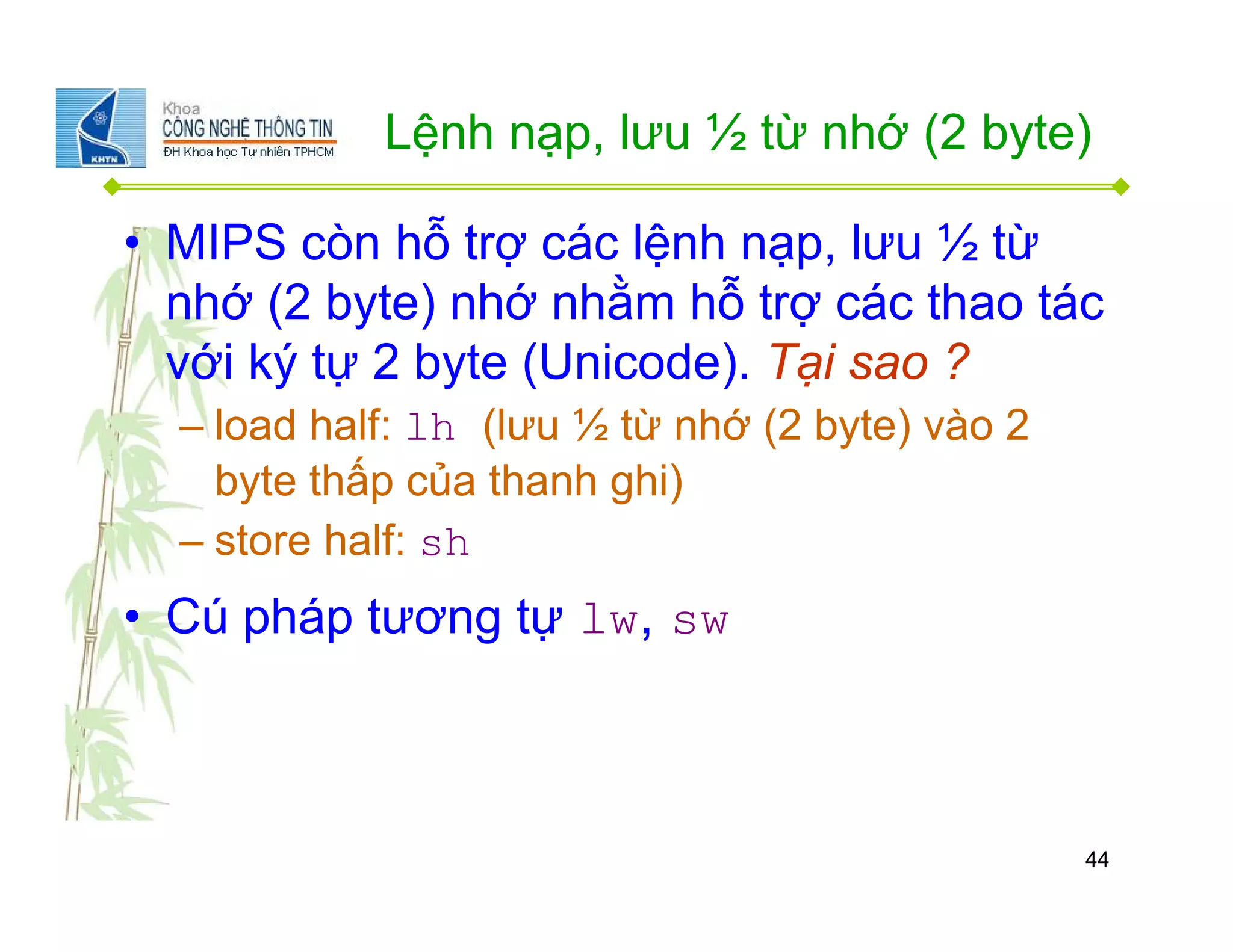 Kien truc bo_lenh_mips | PDF
