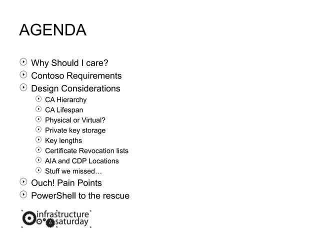 Infrastructure Saturday 2011 - Understanding PKI and Certificate ...