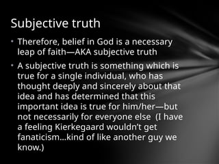 kierkegaard - the existentialism and aesthetic | PPTX