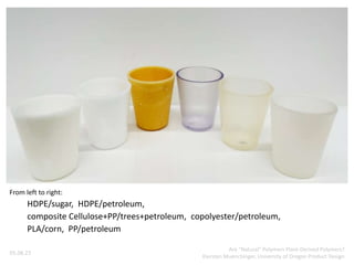 ARE "NATURAL" POLYMERS PLANT-DERIVED POLYMERS? - CONSUMERS PERSPECTIVES ...