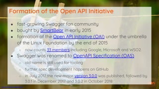 [WSO2Con EU 2018] OpenAPI Specification 3 - The Evolution of Swagger | PPT