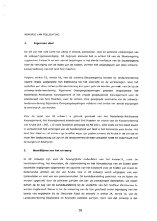 Kiesverordening memorie van toelichting | PDF