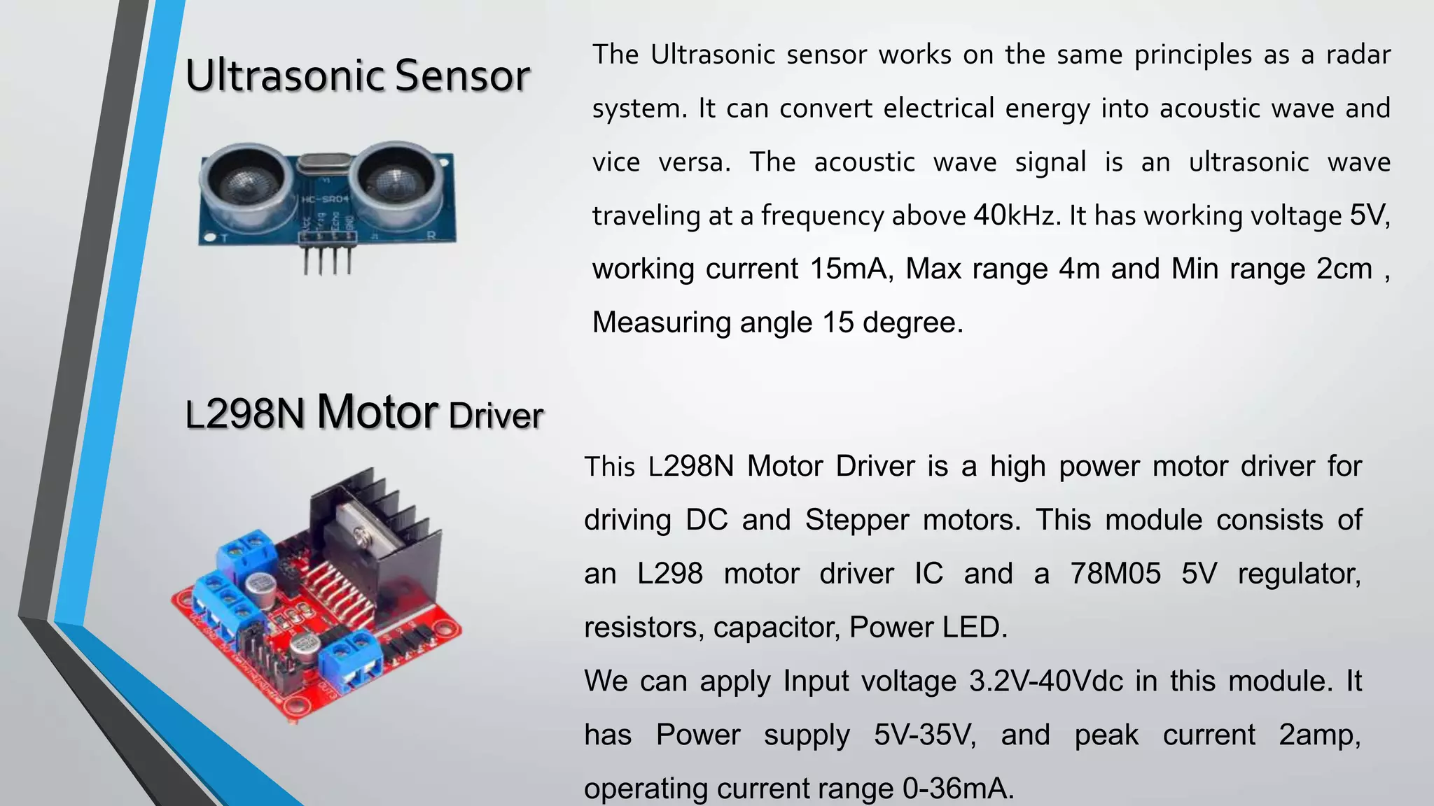 Robotic Car Controlled over Bluetooth with Obstacle Avoidance | PPTX