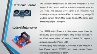 Robotic Car Controlled over Bluetooth with Obstacle Avoidance | PPTX