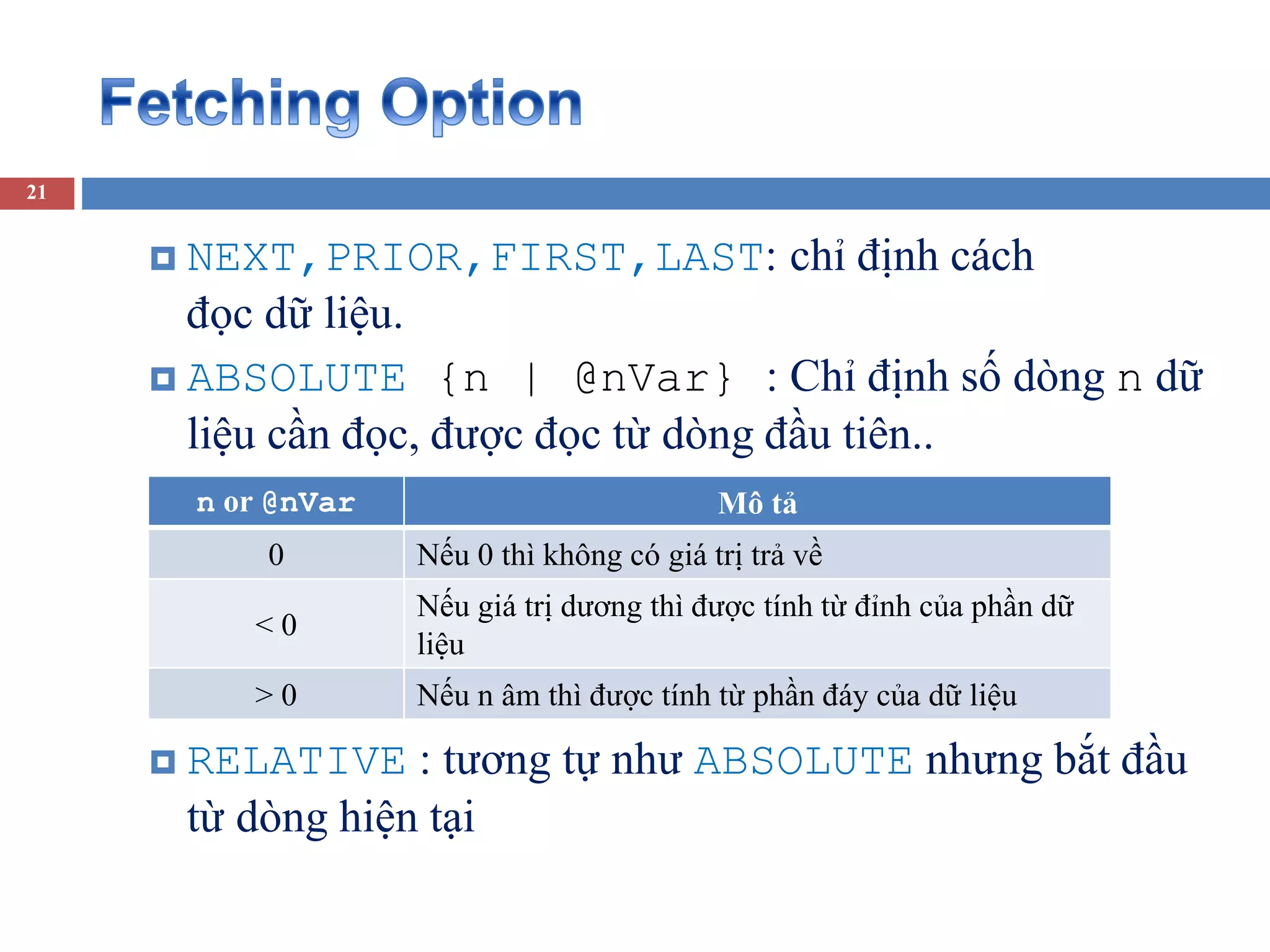 SQL Cursor - kiểu dữ liệu Cursor (Kiểu dữ liệu con trỏ) | PDF