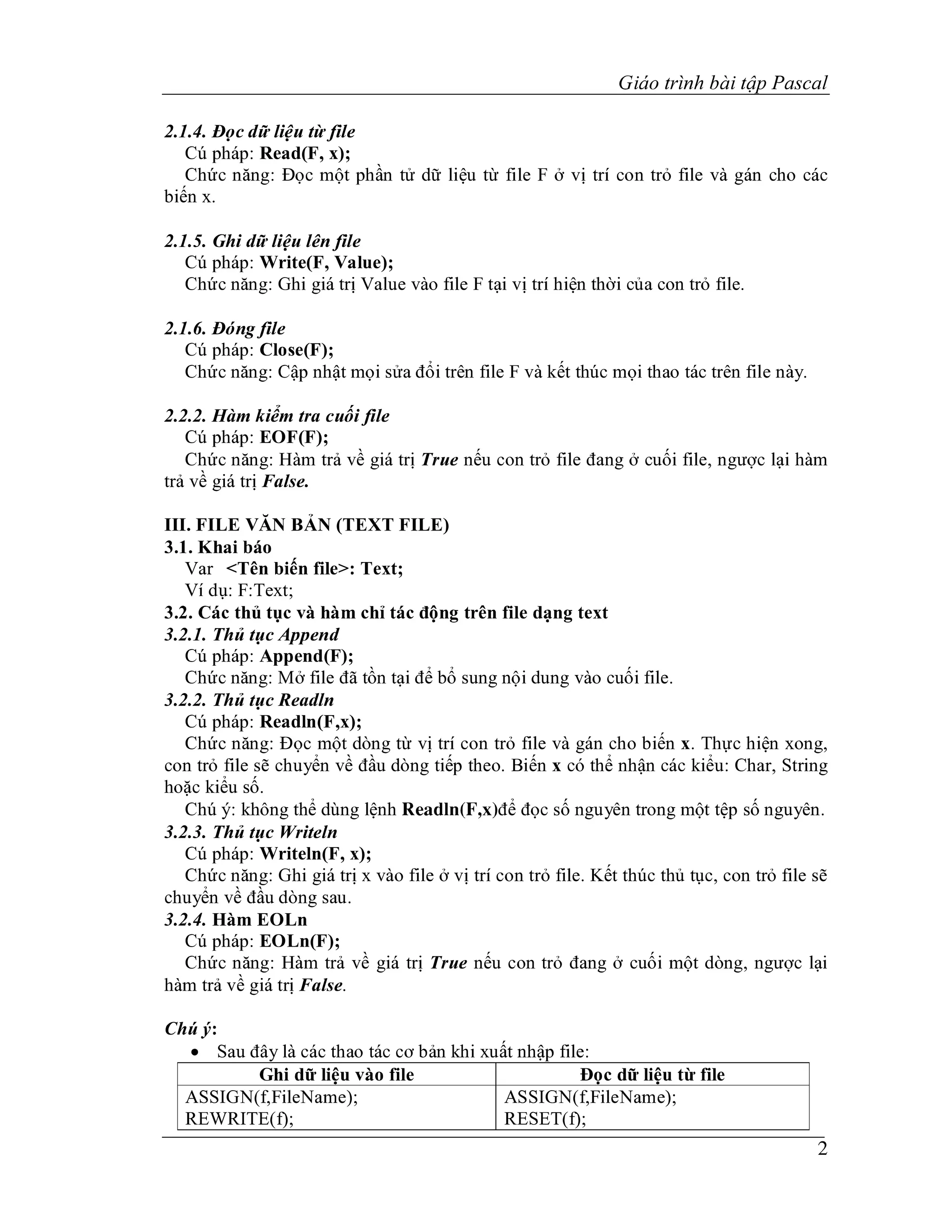 Kieu file pascal | PDF