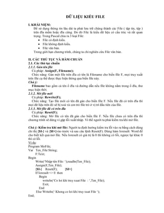 Kieu file pascal | PDF