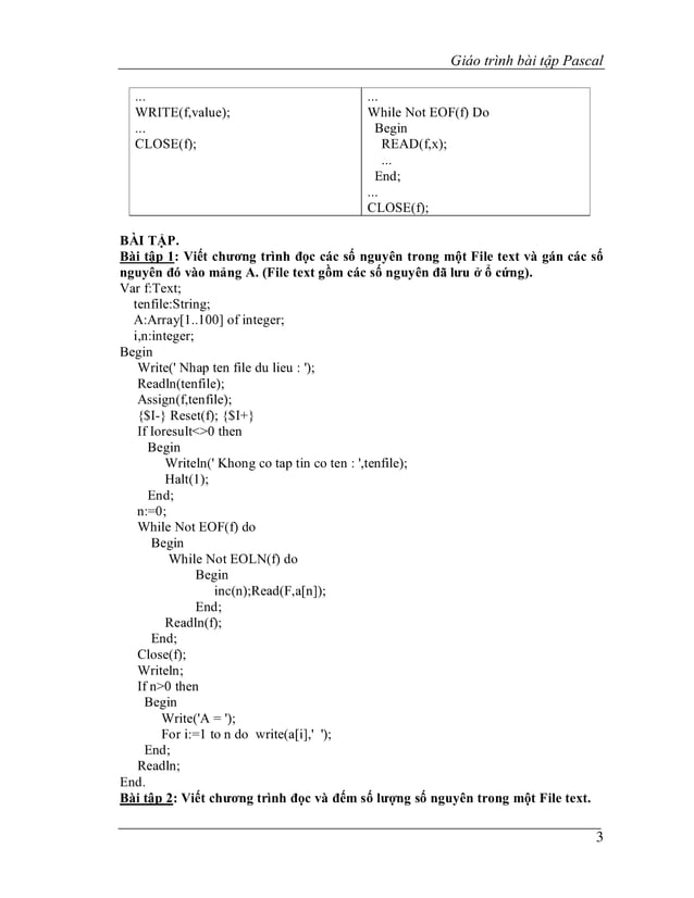 Kieu file pascal | PDF