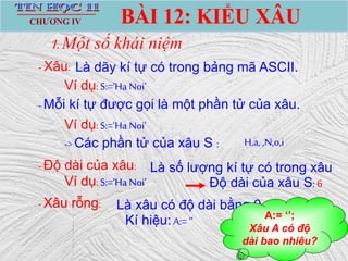 Kiểu xâu trong Pascal | PPT