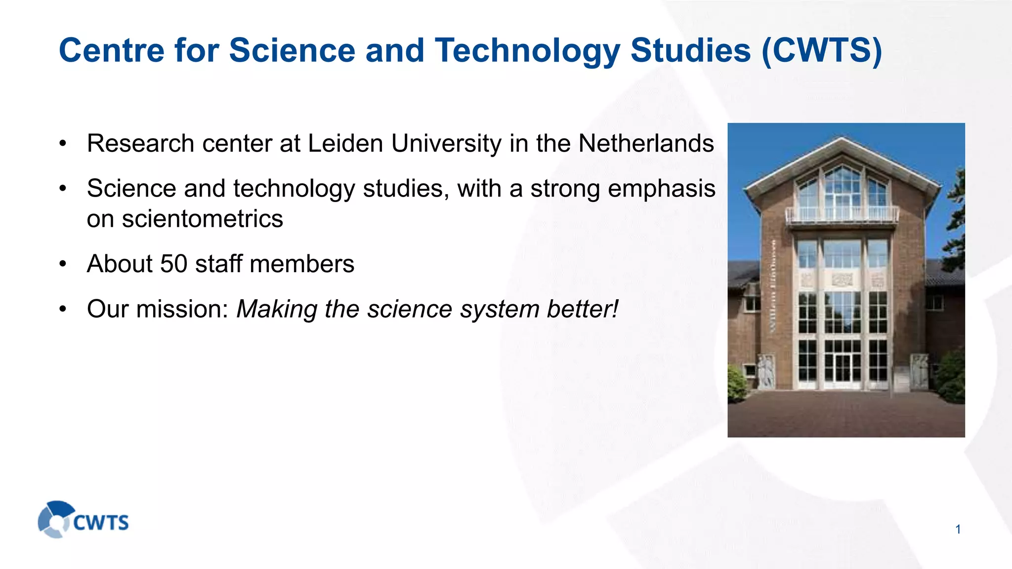Scientometrics for research assessment | PPTX