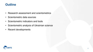 Scientometrics for research assessment | PPTX