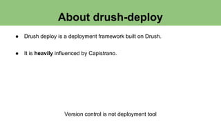 Drush deploy presentation by Goruachev Mikhail | PPT