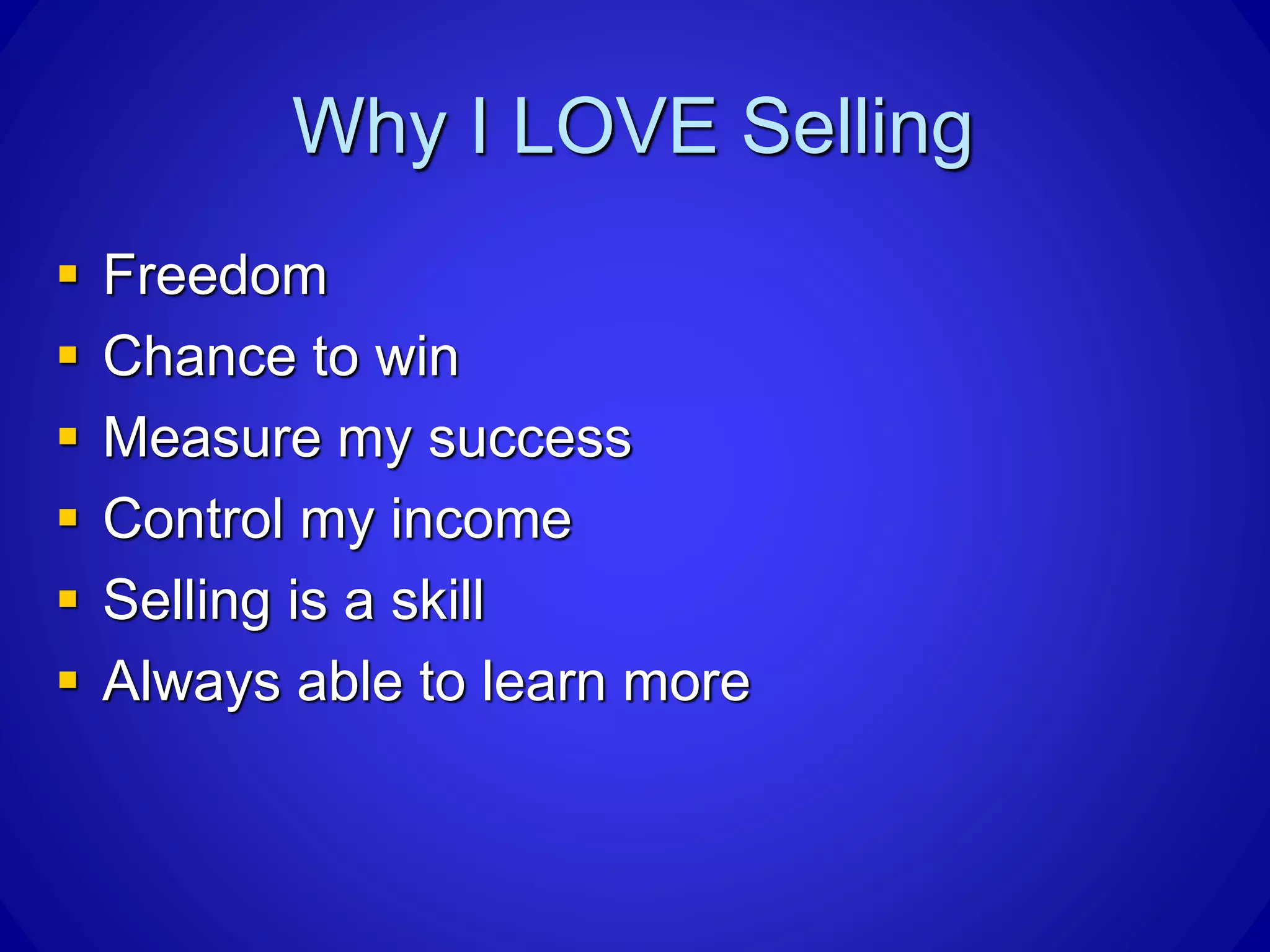 Sales Bomb White.Gary Jones: How the USA market is different then ...