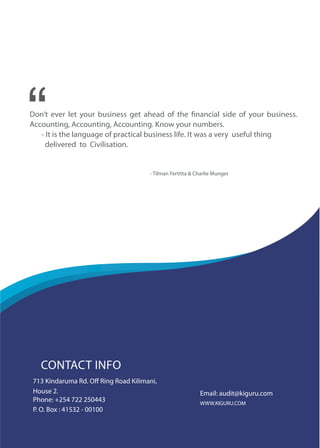 Kiguru and associates company profile | PDF