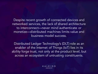 IoT & Blockchain: Use Case Overview | PPT