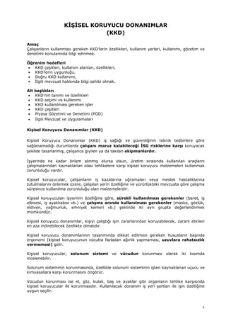 Kişisel Koruyucu Donanımlar | PDF