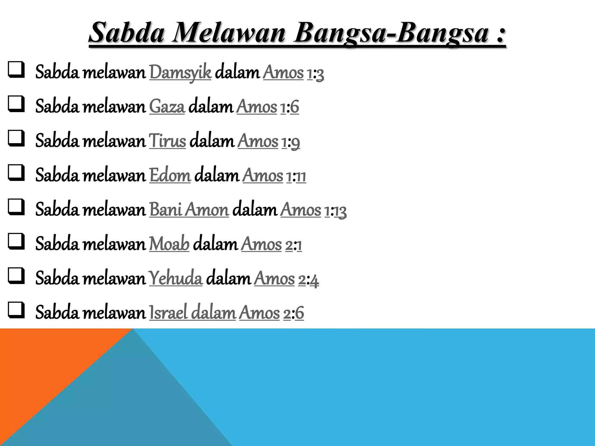 Pengantar Kitab amos | PPTX