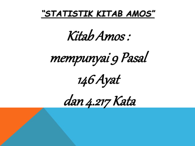 Pengantar Kitab amos | PPTX