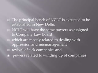 Kiit law national corporate tribunal | PPTX