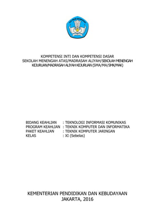 Ki kd tkj kelas x xi dan xii | PDF