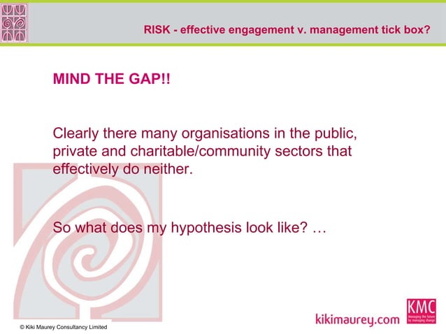 Risk - effective engagement v. Management tick box exercise? | PPT ...