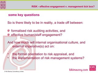 Risk - effective engagement v. Management tick box exercise? | PPT ...