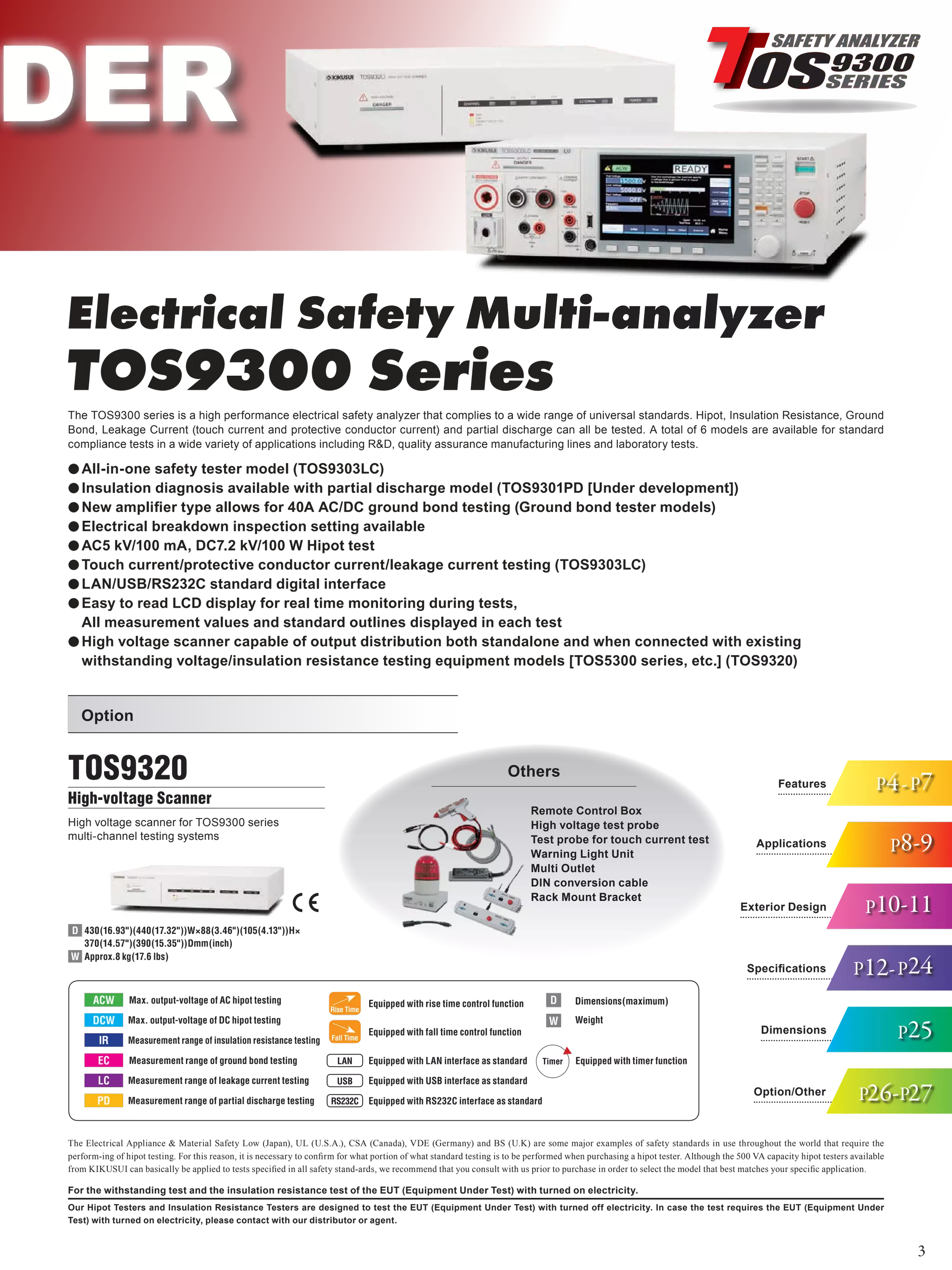 Kikusui tos9300 Electrical Safety Multi-analyzer denkei | PDF
