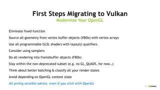 Migrating from OpenGL to Vulkan | PPT