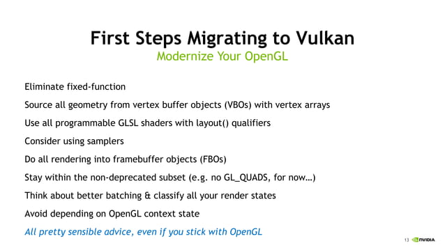 Migrating from OpenGL to Vulkan | PPT