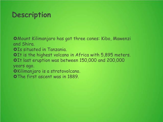Kilimanjaro | PPTX