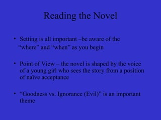 Setting of To Kill a Mockingbird | PPT