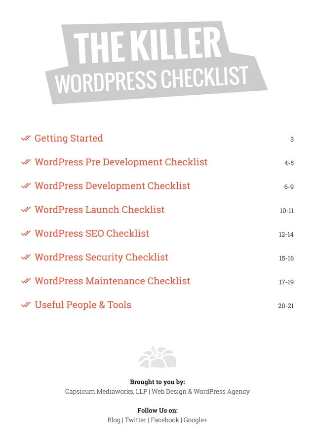 Killer word press-checklist | PDF | Web Development | Internet